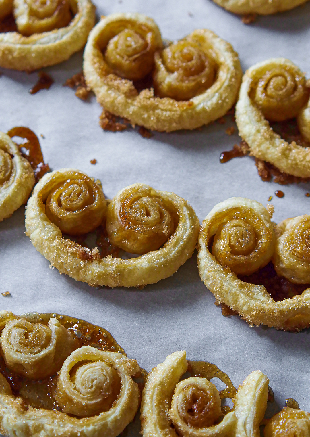 Heart-Shaped Brown Sugar Palmiers (two ingredients) - Candy Jar Chronicles